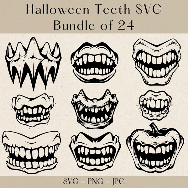 Vampire Teeth Svg - Etsy