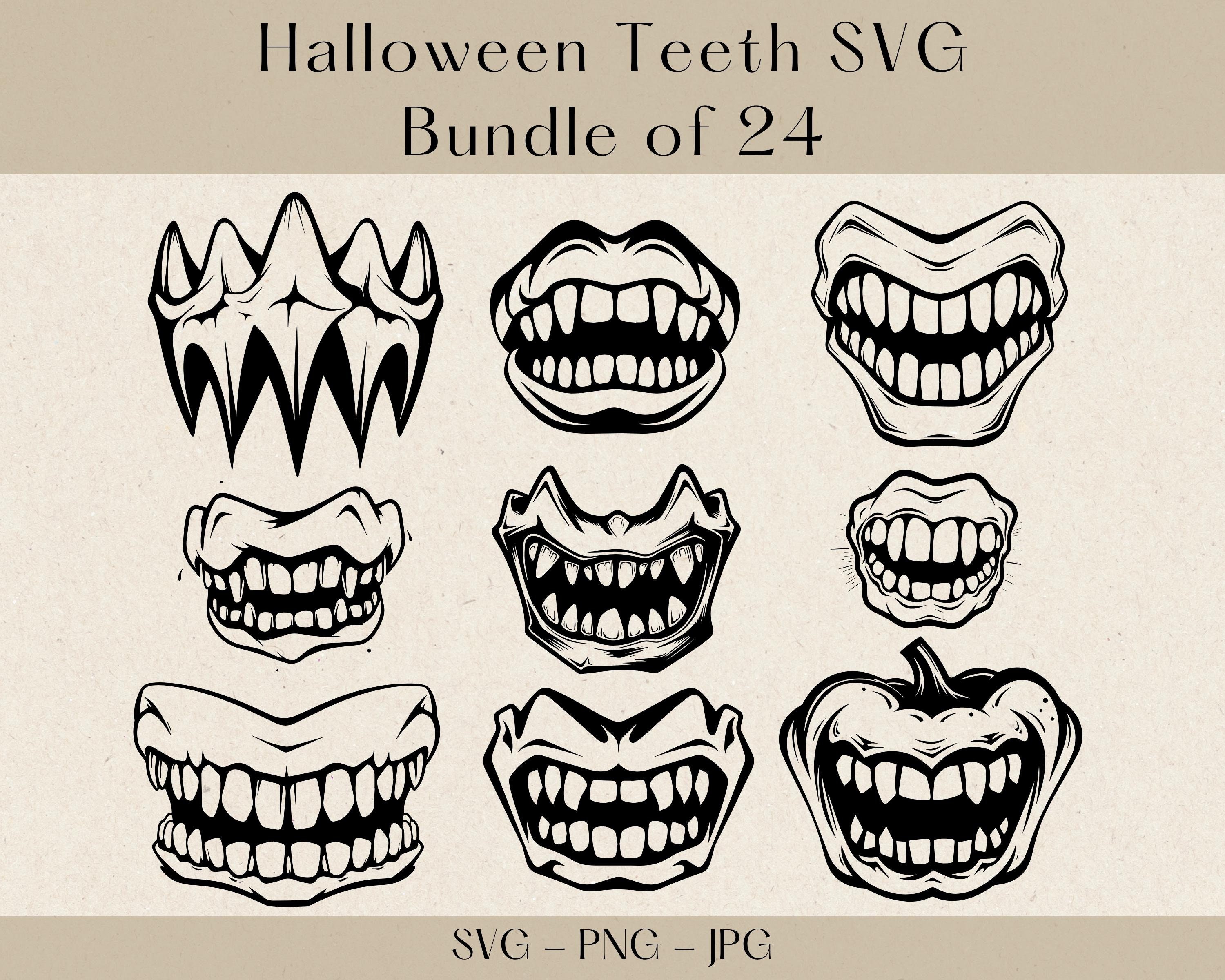 Halloween Teeth SVG Vampire Teeth SVG Vampire SVG Halloween - Etsy
