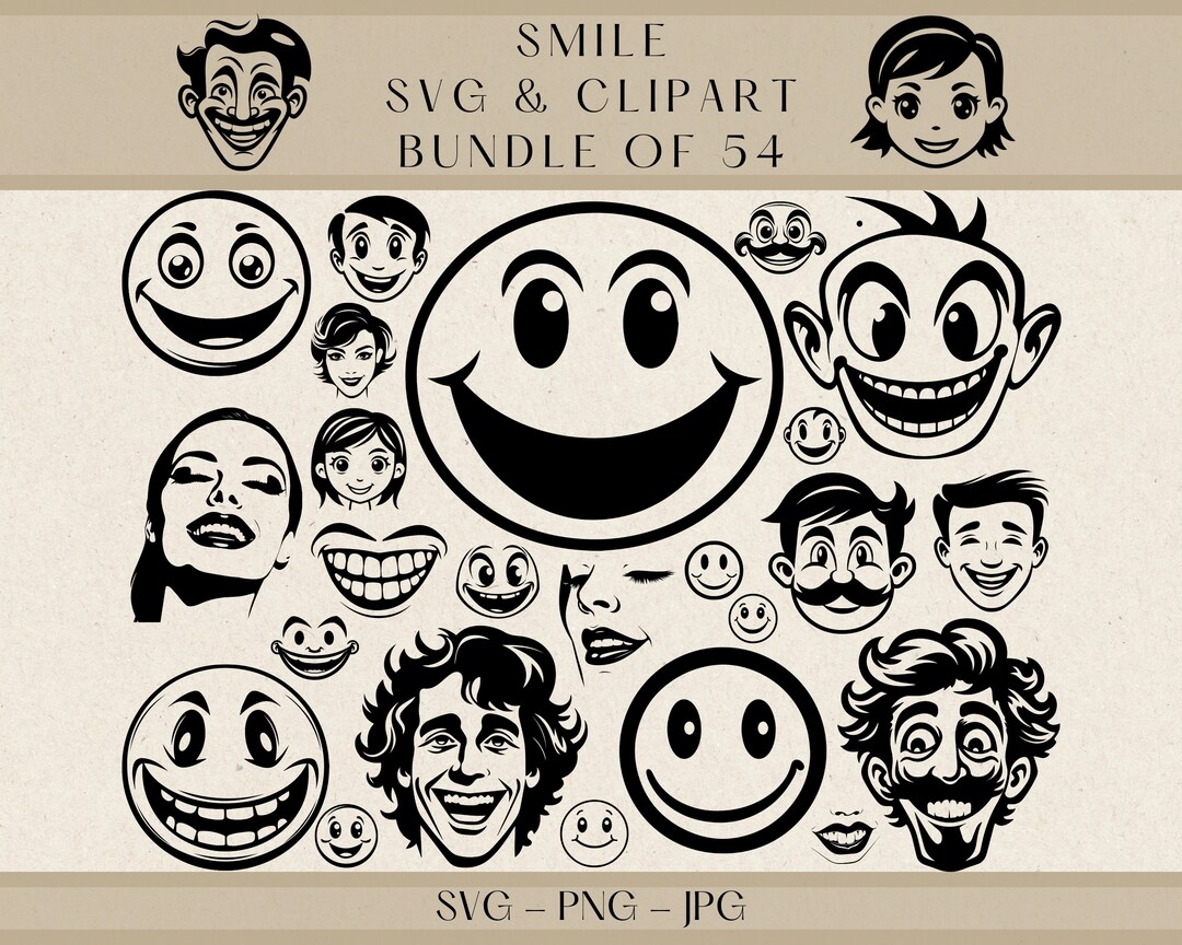 Smiley Face Svg, Smile Svg, Face Svg, Man Face Svg, Woman Face Svg ...