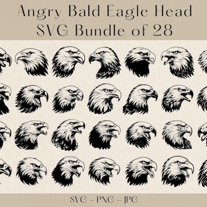 Angry Bald Eagle Head SVG, Eagle SVG, Eagle Head SVG, Eagle Svg Bundle ...
