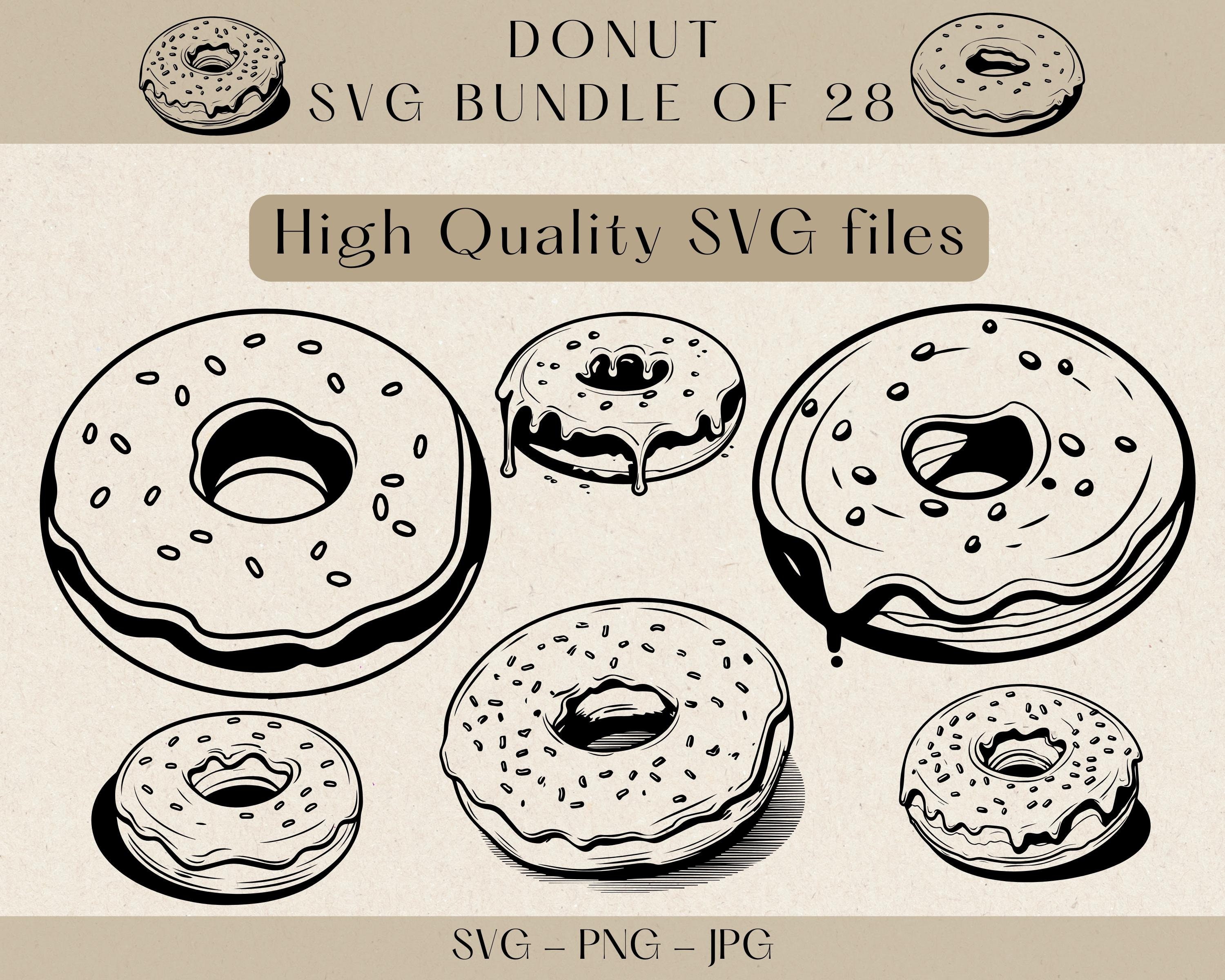Donut SVG Donut Vector Donut Clipart Donut Png Donut - Etsy