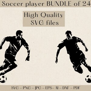 Soccer Player Svg Bundle, Soccer Player Svg, Soccer Svg, Football Player Svg, Football Svg ...