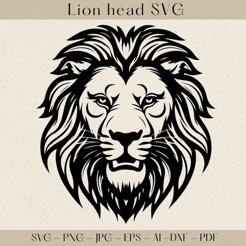 Lion Head Svg - Etsy