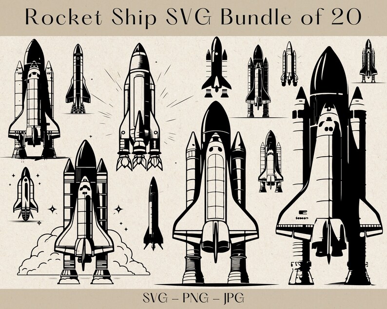 Rocket Ship SVG Bundle Rocket Ship SVG Rocket Svg Space - Etsy