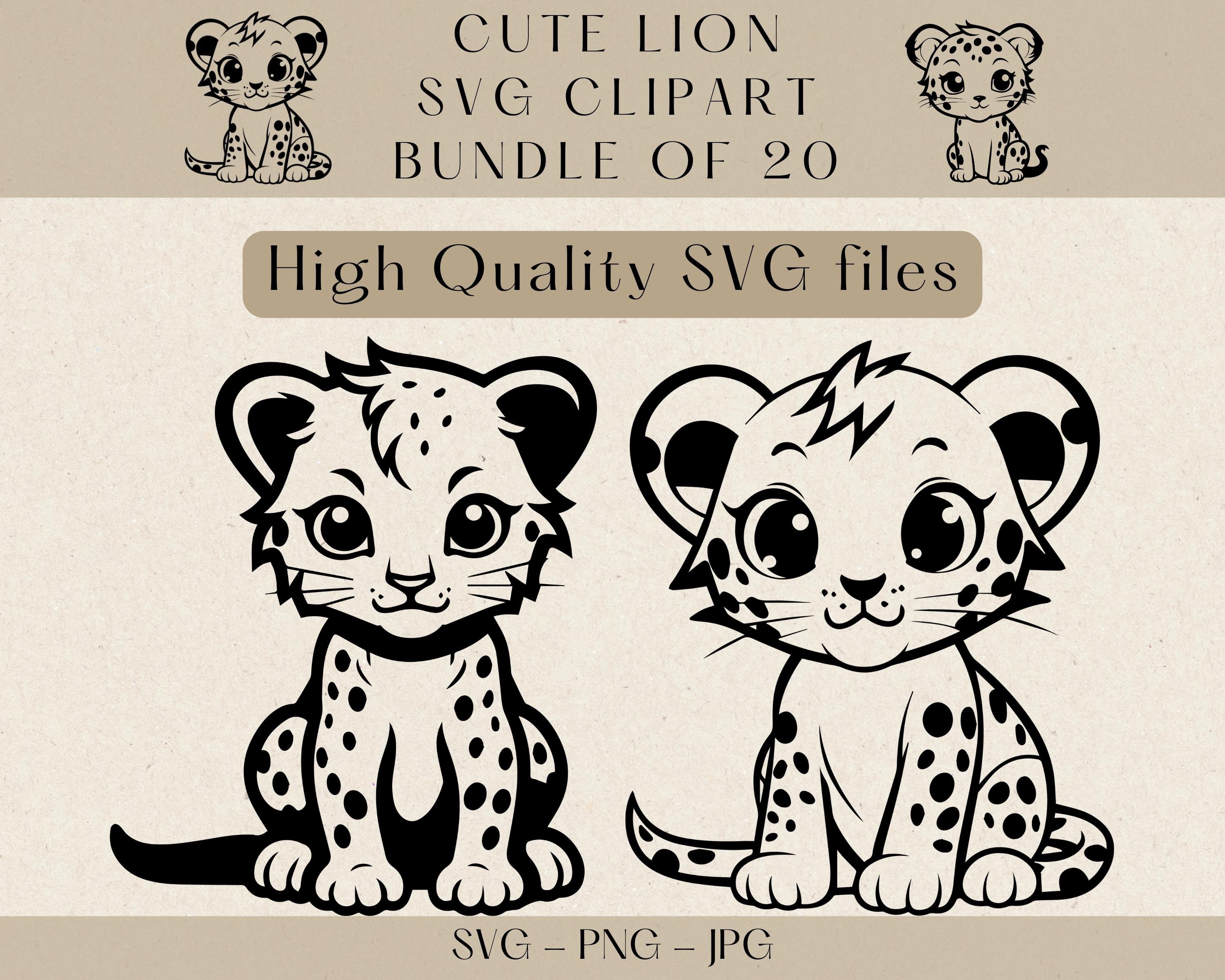 Cute Lion Svg Baby Lion Svg Lion Svg Lion Silhouette Lion - Etsy