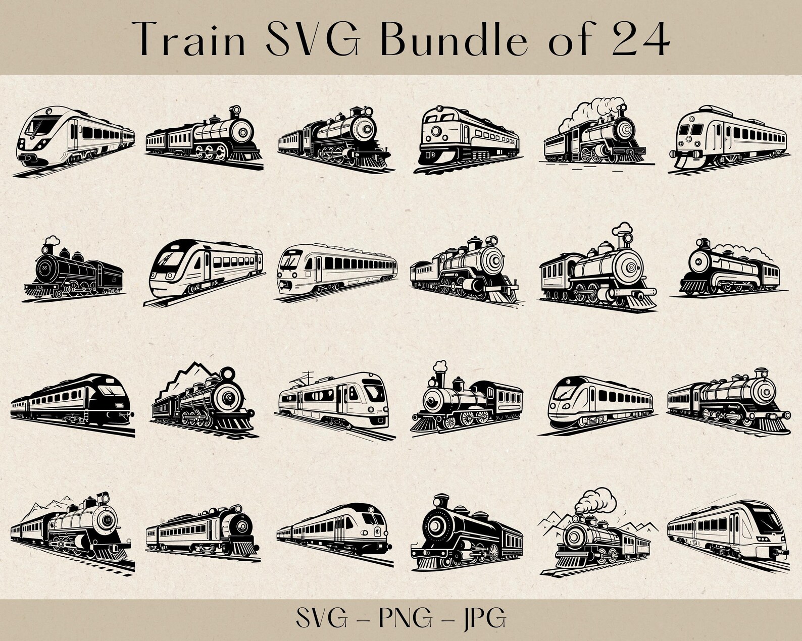 Train Svg Train Svg Bundle Train Clipart Train Svg Cut Files For