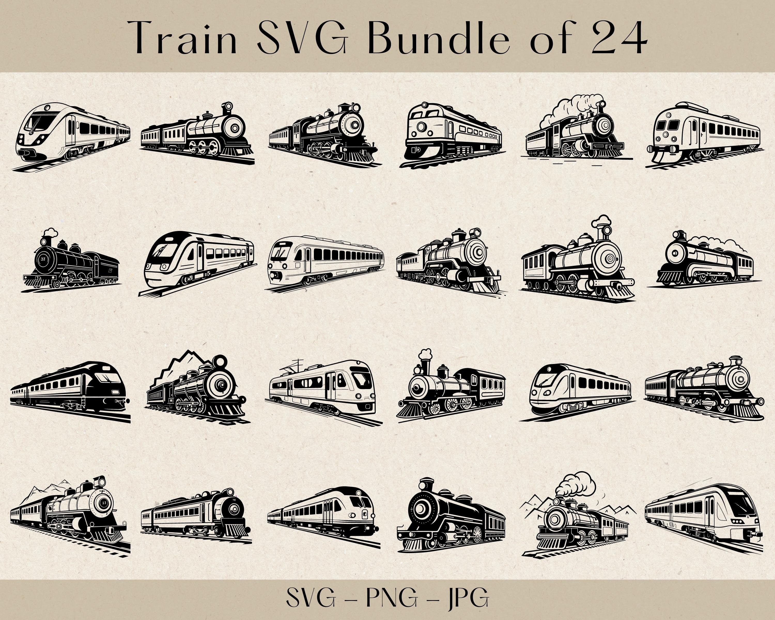 Train Svg Train Svg Bundle Train Clipart Train Svg Cut Etsy Uk