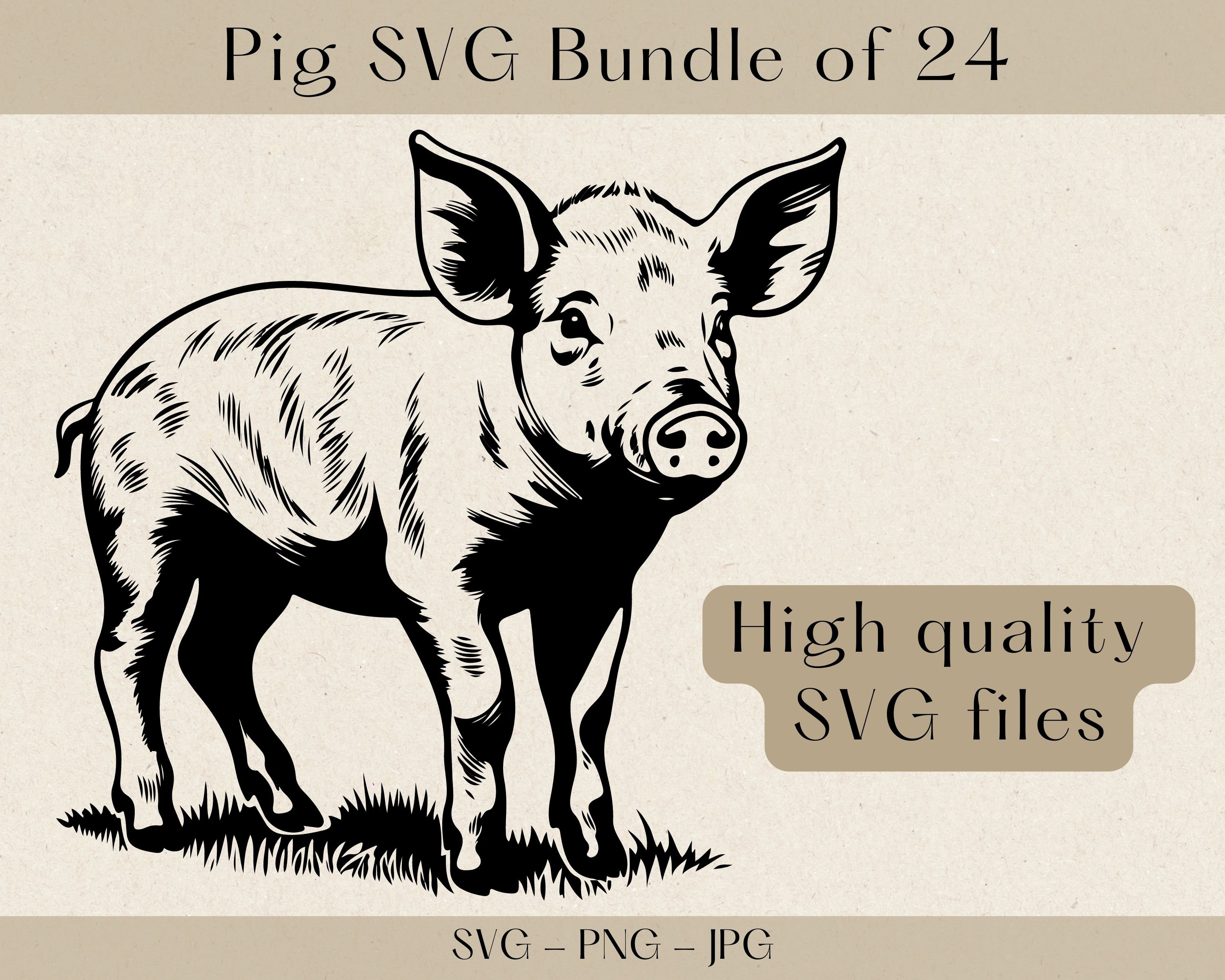 Pig SVG Pig SVG Bundle Pig Clipart Pig Vector Pig Svg - Etsy
