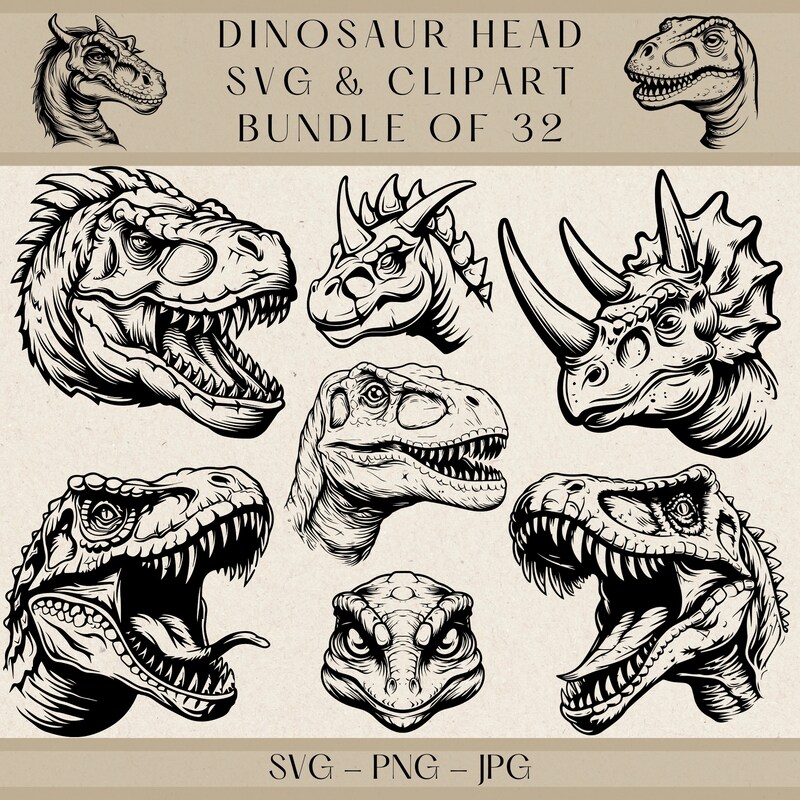 Dinosaur Head - Etsy