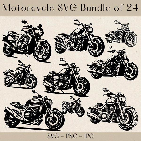 Motorcycle Svg - Etsy