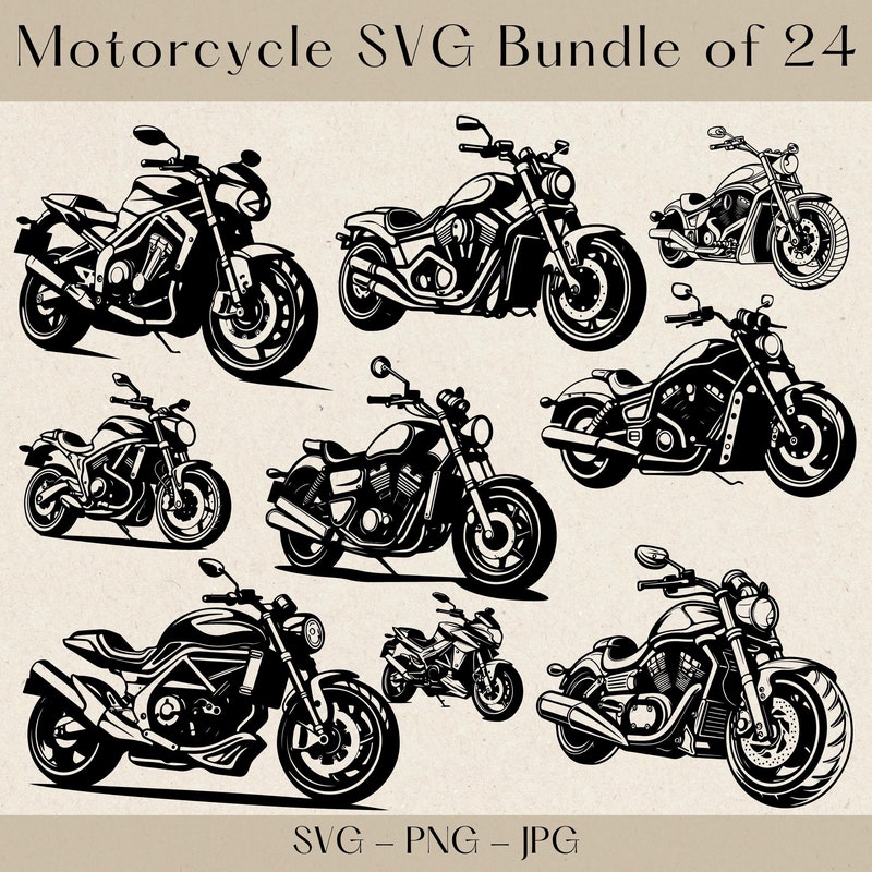 Motorcycle Svg - Etsy