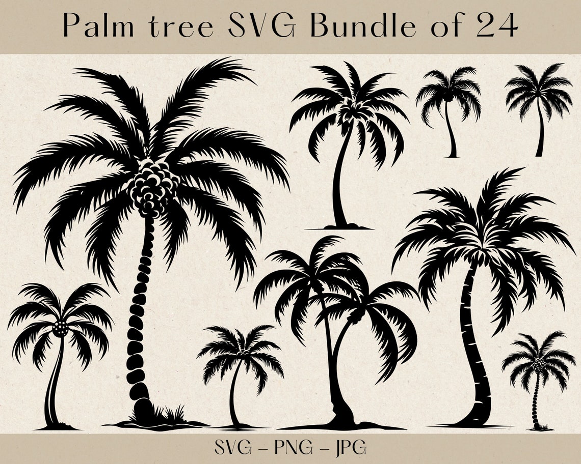 Palm Tree SVG Bundle Palm Tree SVG Palm Tree PNG Palm Tree - Etsy