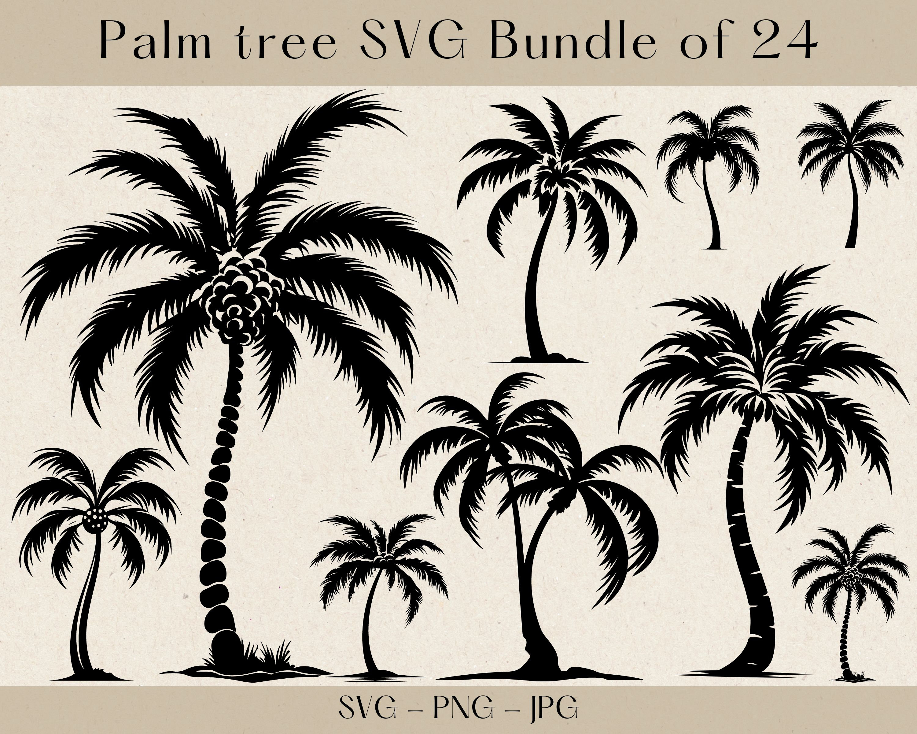 Palm Tree SVG Bundle Palm Tree SVG Palm Tree PNG Palm Tree - Etsy