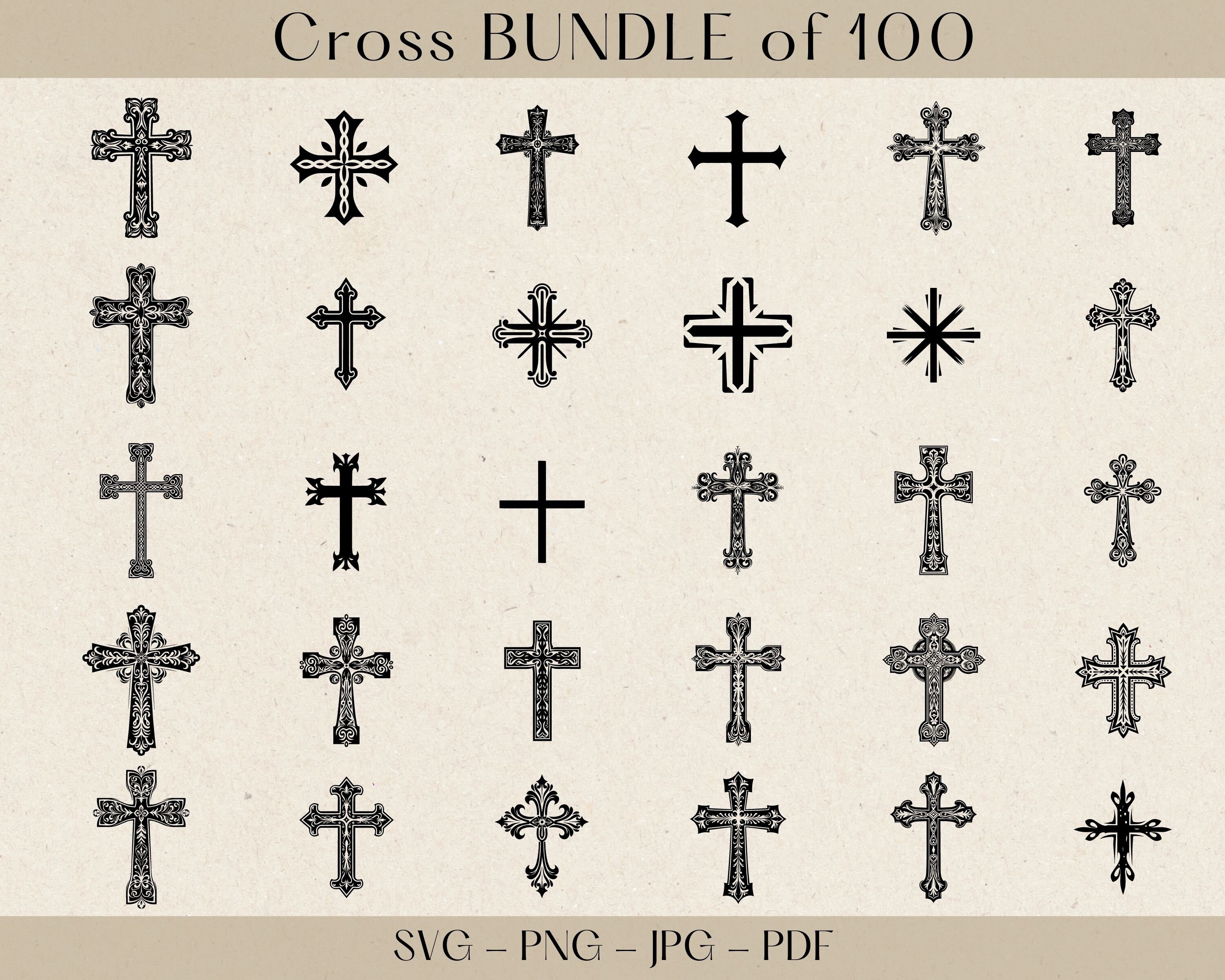 Cross SVG Bundle Cross SVG Christian Cross Svg Cross - Etsy UK