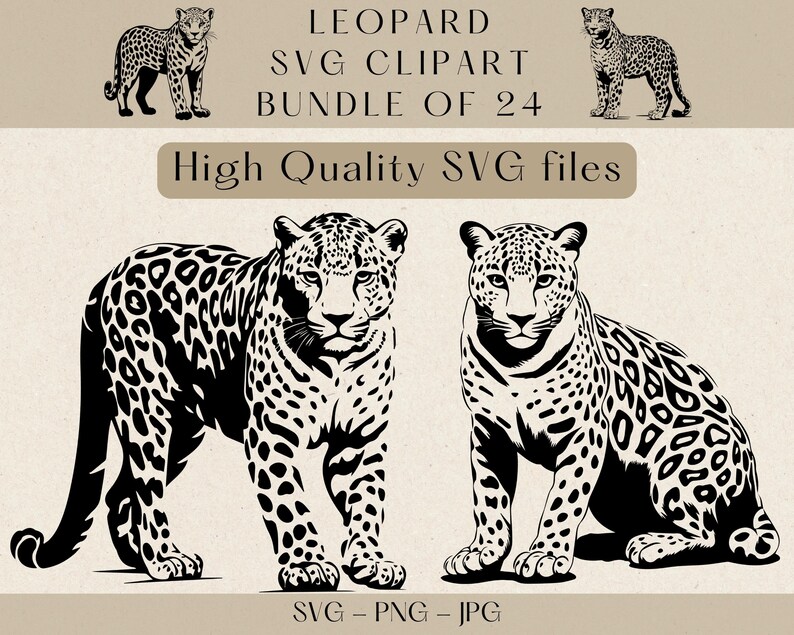 Leopard SVG, Leopard Clipart, Leopard png, Leopard Vektor, Tier SVG ...