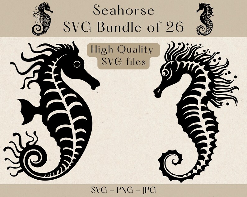 Seahorse SVG Seahorse SVG Bundle Seahorse PNG Seahorse - Etsy