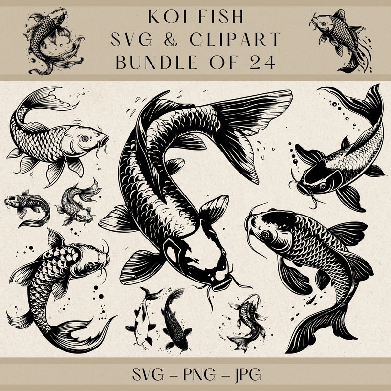 Koi Fish Png - Etsy