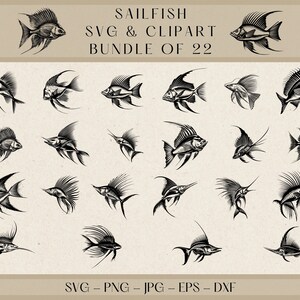 Sailfish SVG, Sailfish Clipart, Sailfish Png, Sailfish Vector, Sailfish ...