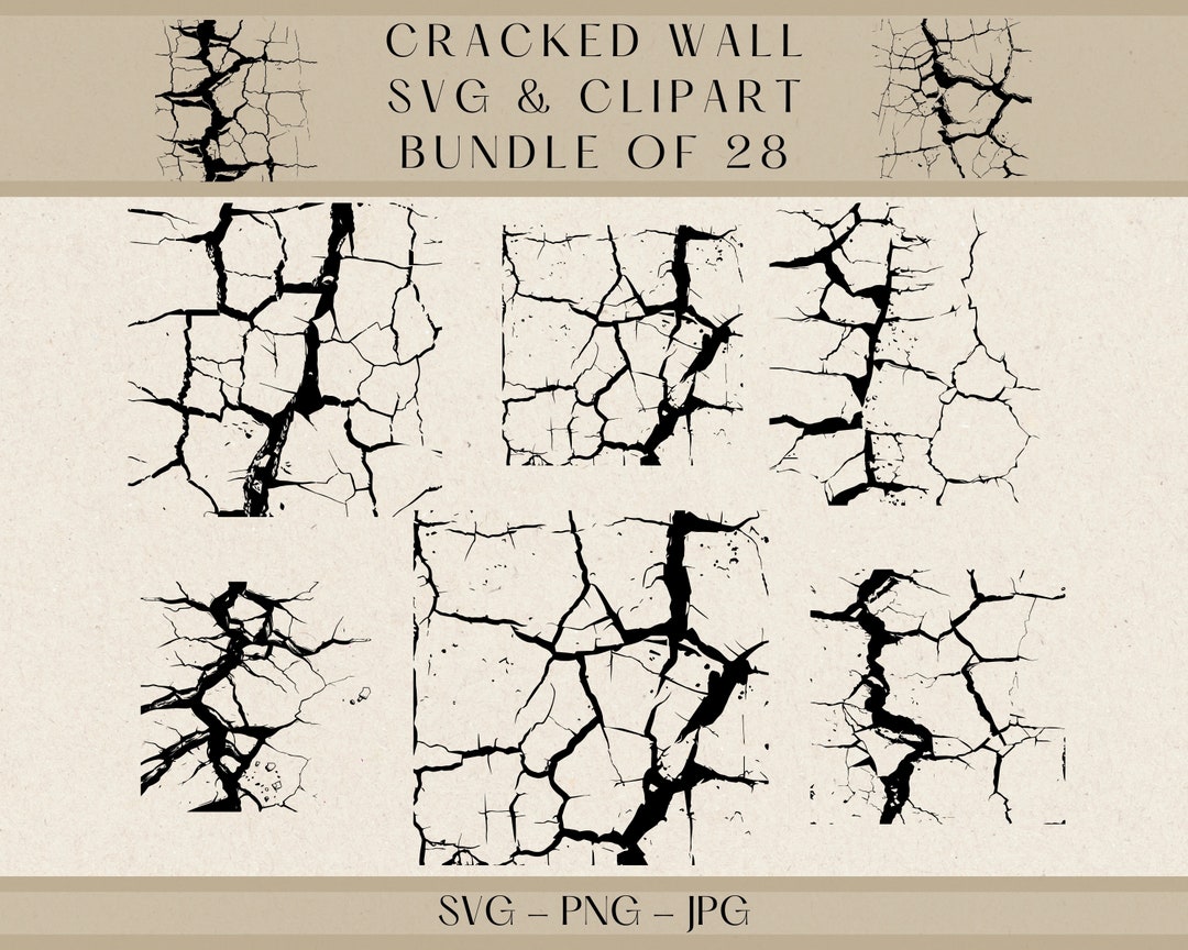 Cracked Wall Svg, Broken Wall Svg, Damaged Wall Svg, Cracked Wall ...