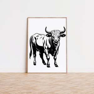 Bull Svg, Cow Svg, Buffalo Svg, Bull Vector, Bull Clipart, Bull ...