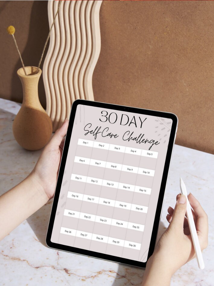30 Days Self Care Challenge Printable, 30 Days of Self Love, Self Love ...