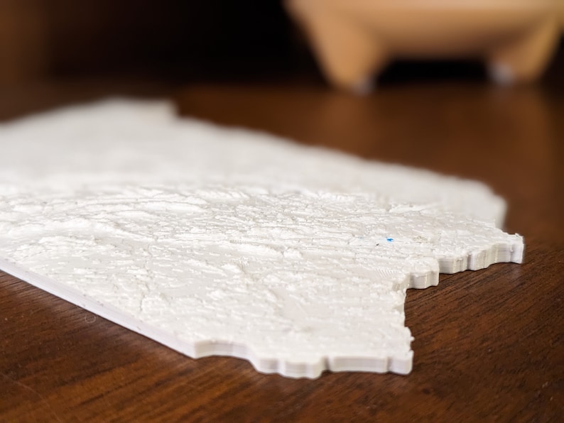 3D Printed Topographic Map of Pennsylvania - Etsy