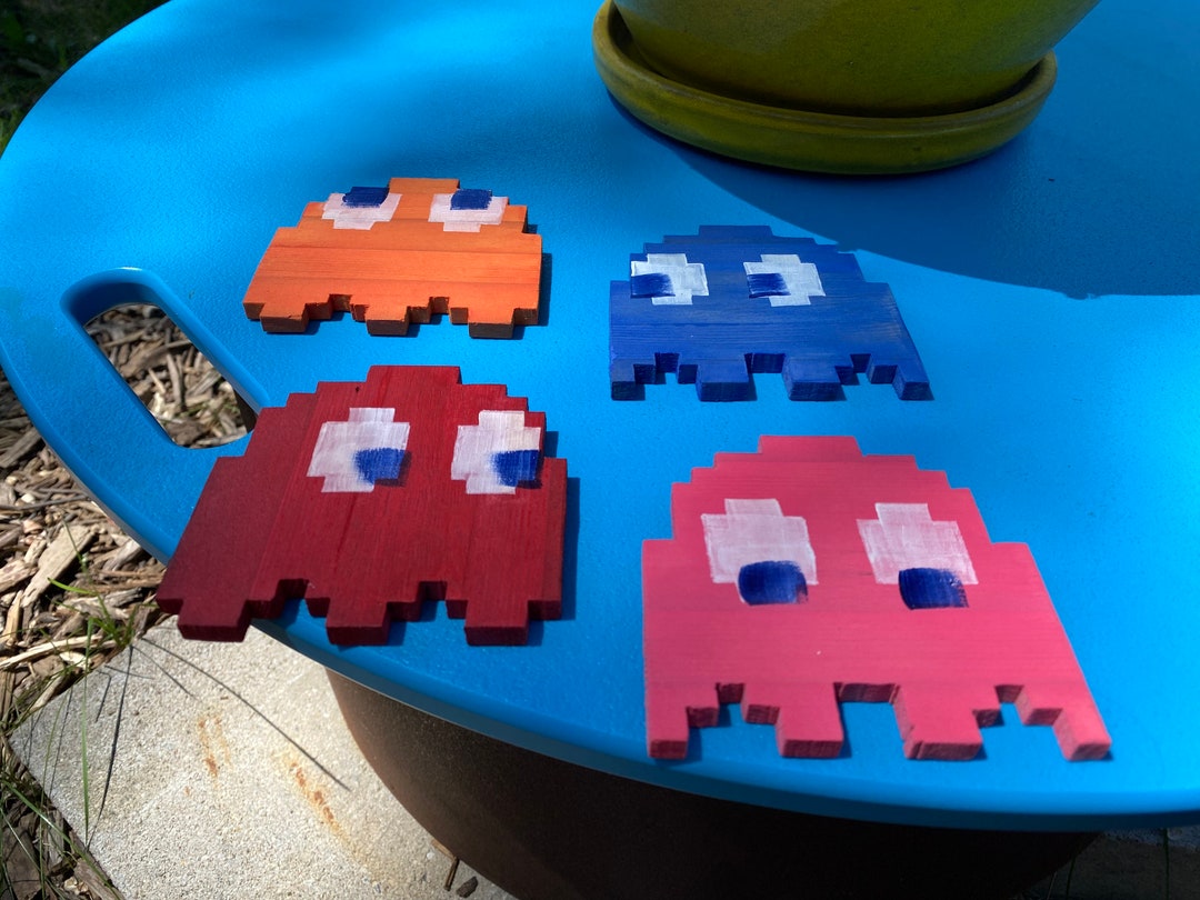 PAC-MAN Ghost Coasters - Butcher Block Glue Up - Etsy