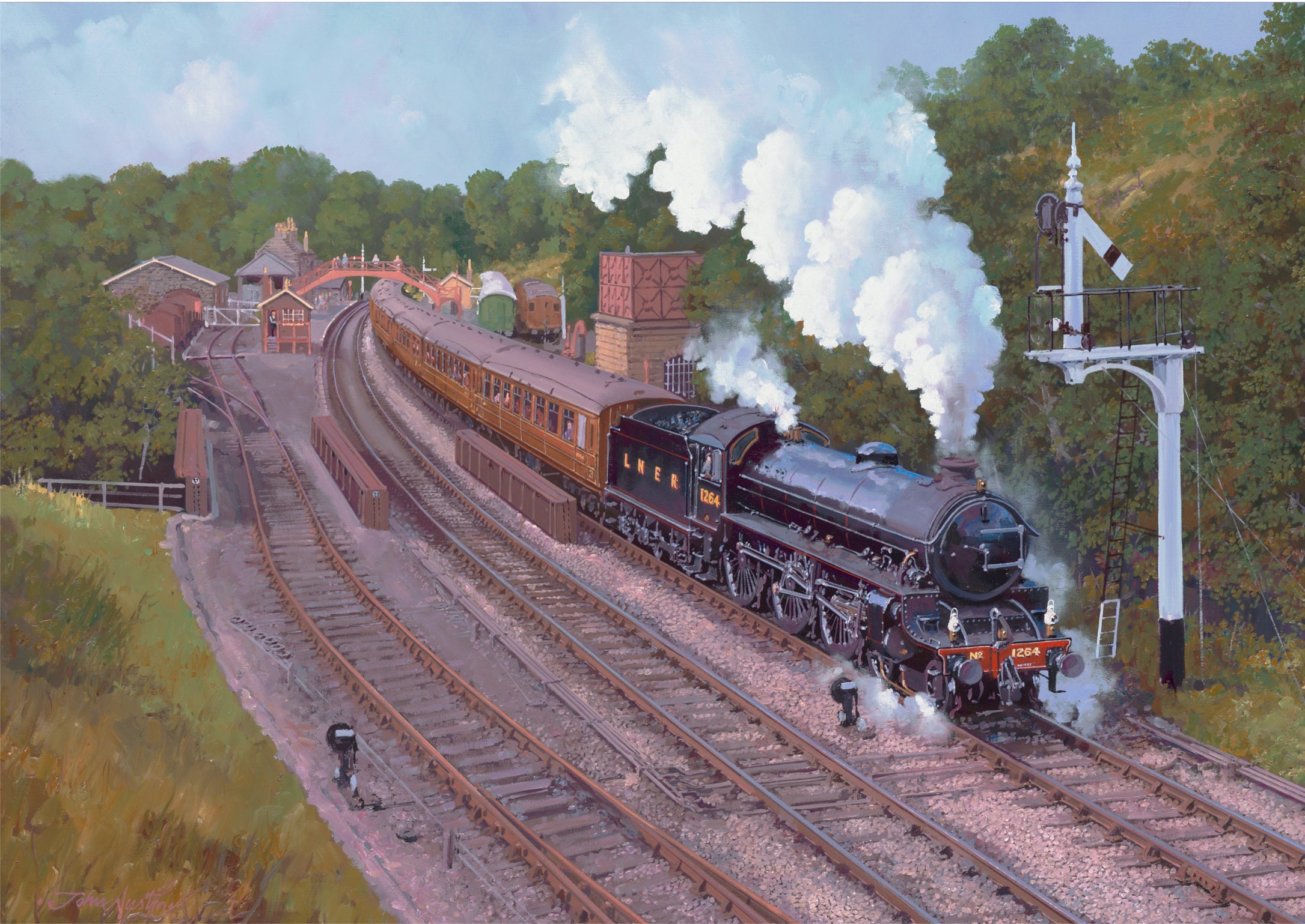 LNER B1 North Yorkshire Moors Railway Steam Train Blank Birthday ...