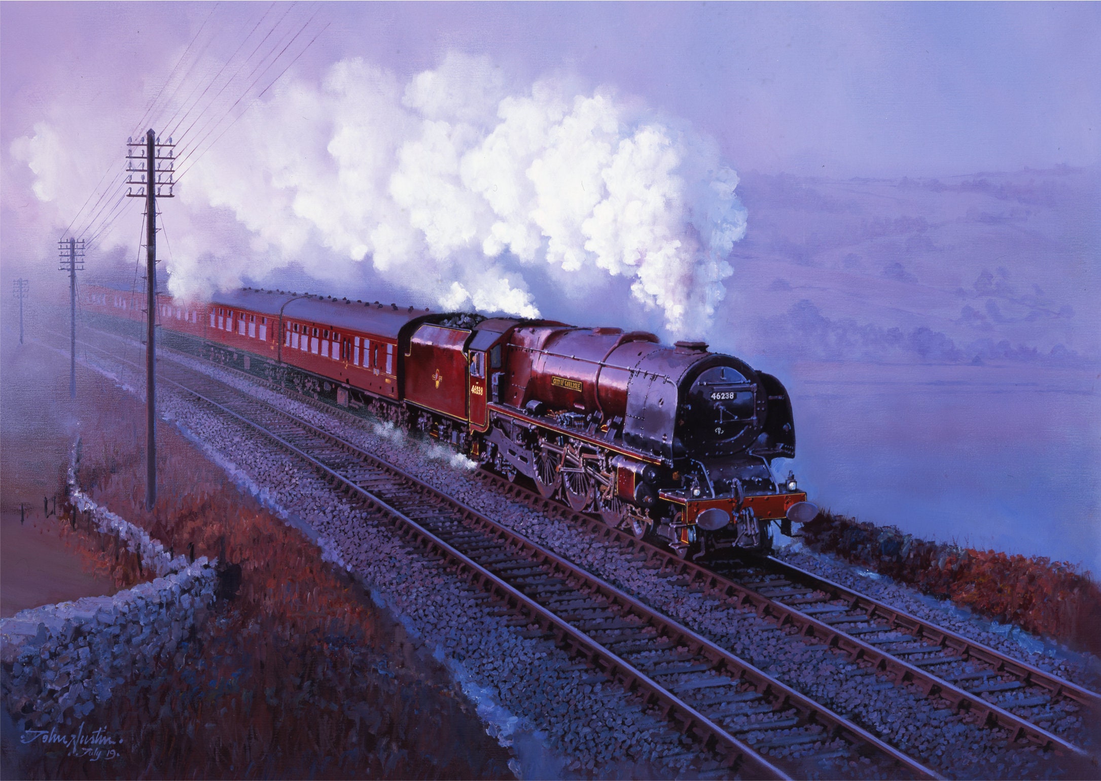 LMS BR Duchess Steam Locomotive Railway Train Blank Birthday - Etsy