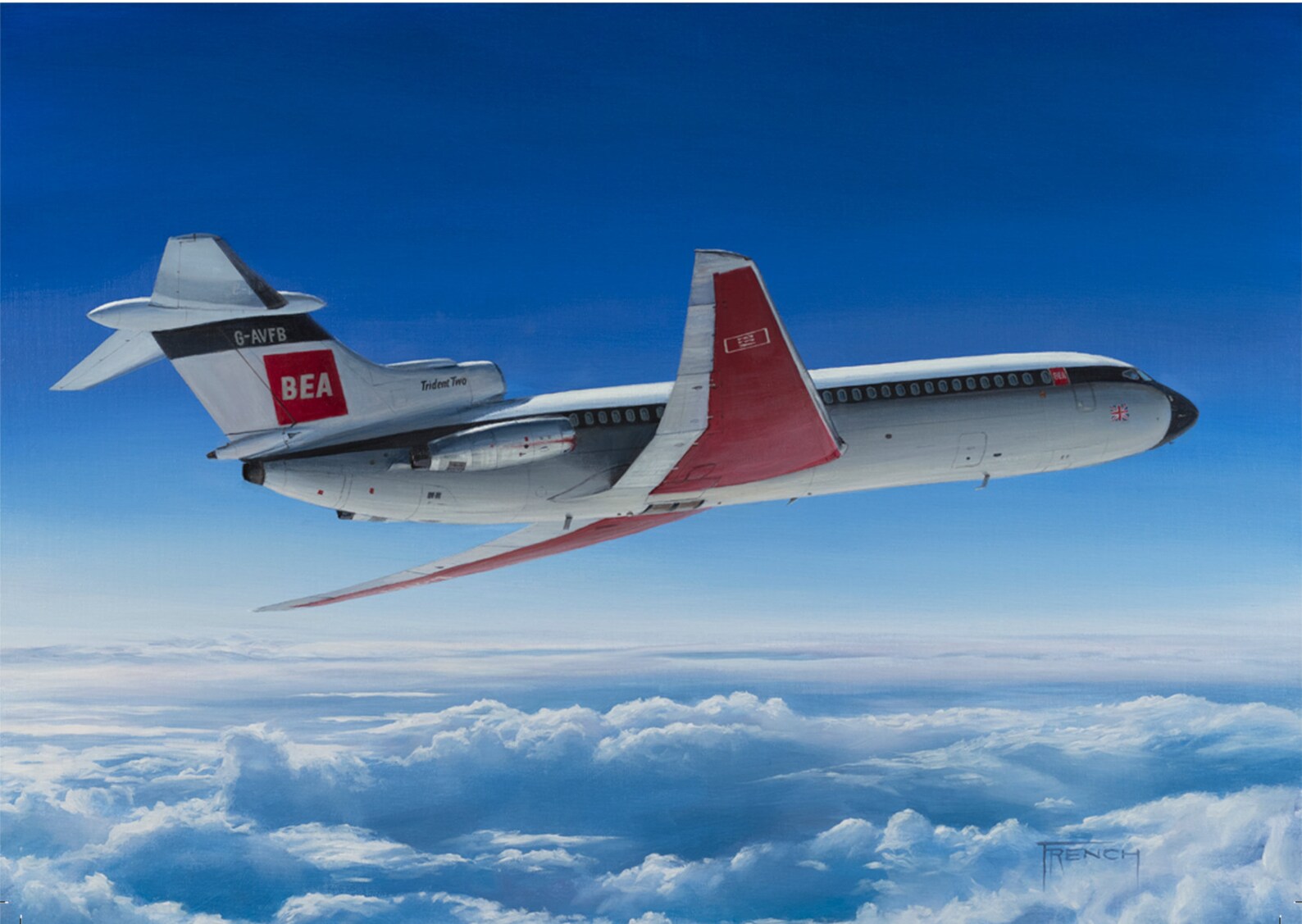 Hawker-siddeley Trident BEA Airliner IWM Duxford Blank - Etsy