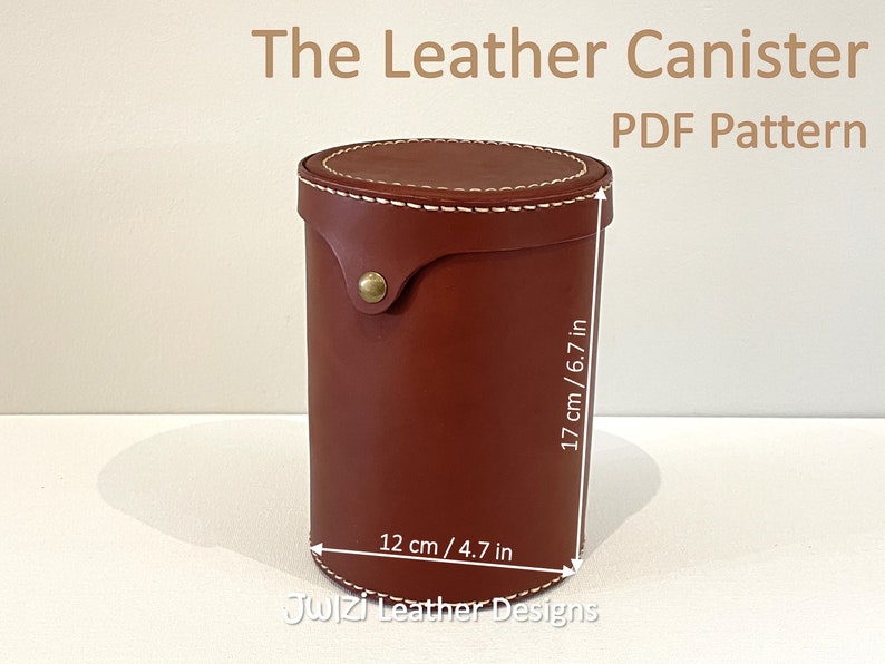 Leather Canister PDF Pattern: Hand Stitch Pencil Holder - Etsy