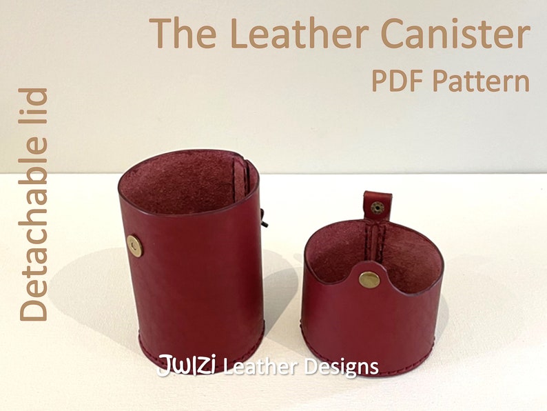 Leather Canister PDF Pattern: Hand Stitch Pencil Holder - Etsy