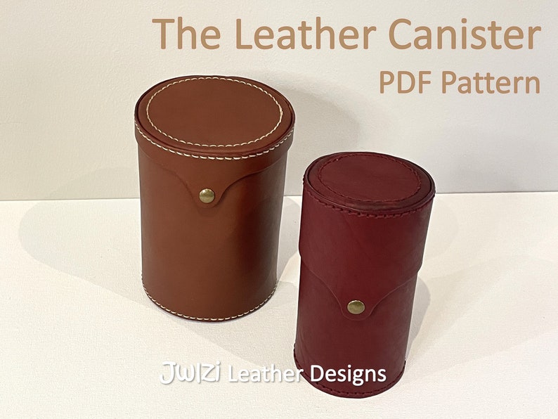 Leather Canister PDF Pattern: Hand Stitch Pencil Holder - Etsy
