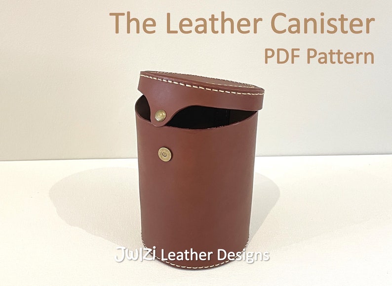 Leather Canister PDF Pattern: Hand Stitch Pencil Holder - Etsy