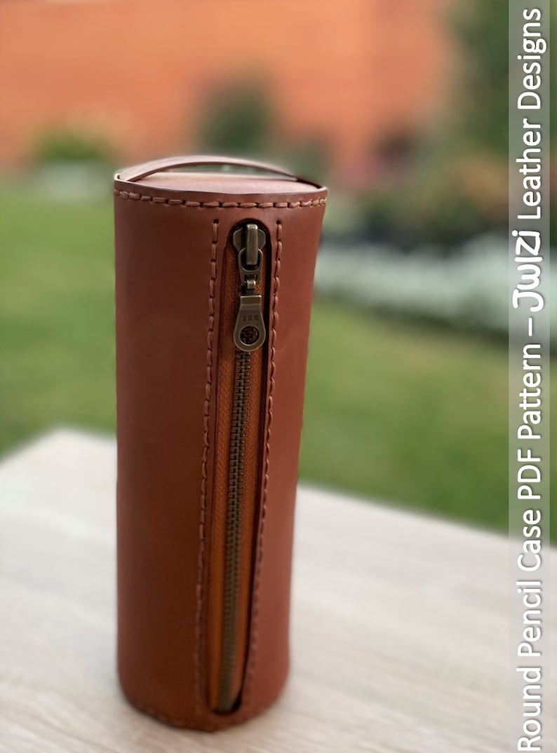 Round Pencil Case - PDF Pattern for Leather - Etsy