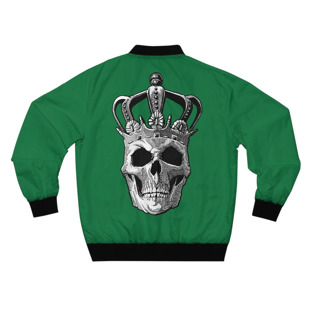 Green 'crowned Chaos' Bomber Jacket - Etsy