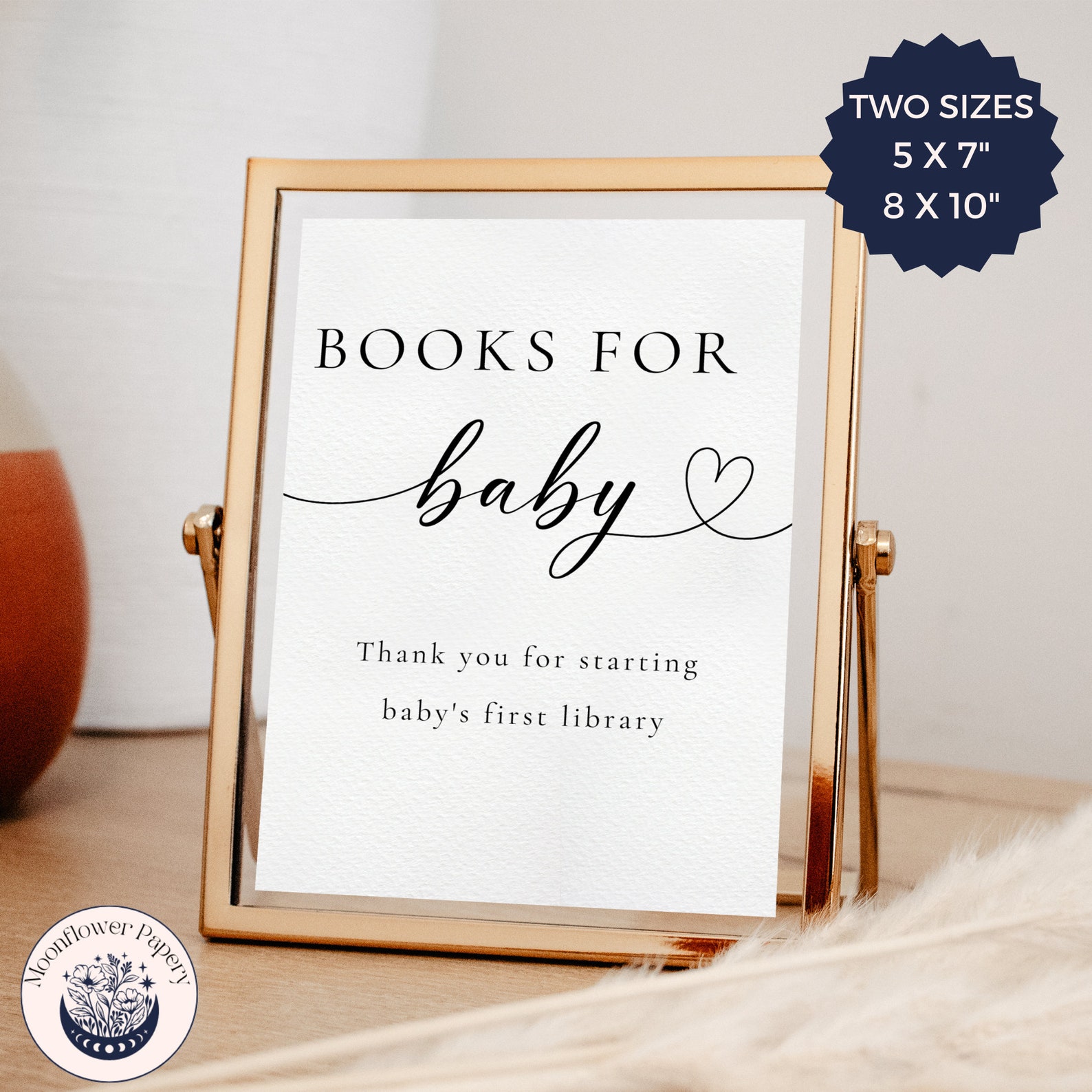 Books for Baby Sign, Baby Books Sign, Baby Shower Sign, Baby's Library ...
