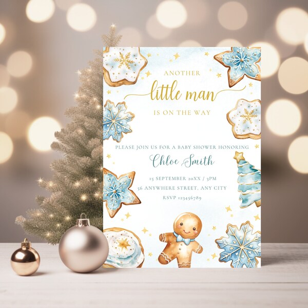 Gingerbread Baby Shower Invitation - Etsy