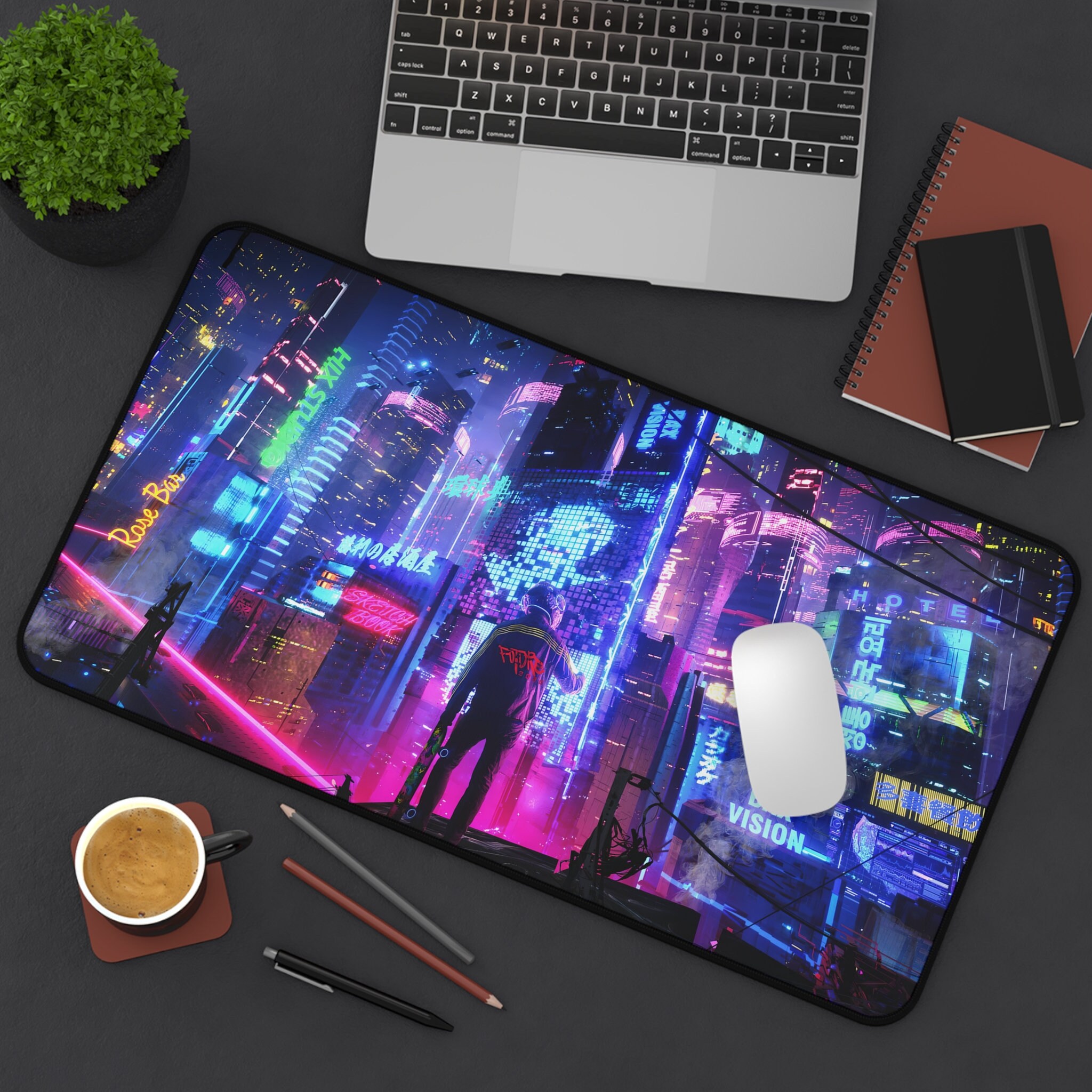 Cyberpunk Skater Desk Mat, High-quality Desk Mat, Cyberpunk, Cyberpunk ...