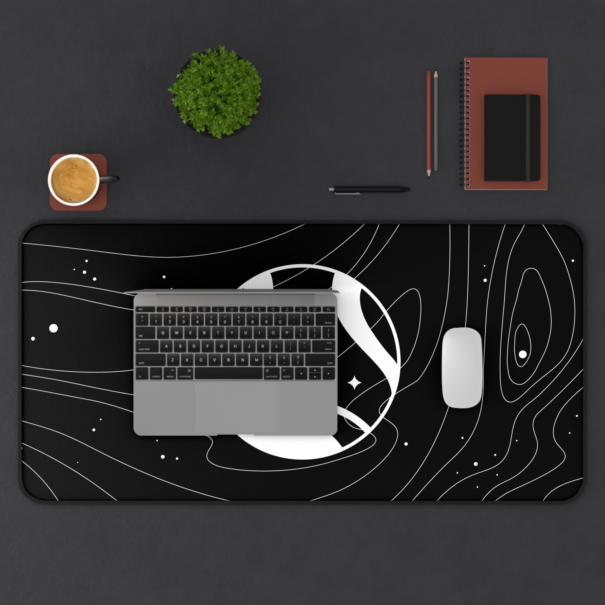 Starfield Black Constellation Gaming Desk Mat, High-quality Desk Mat ...