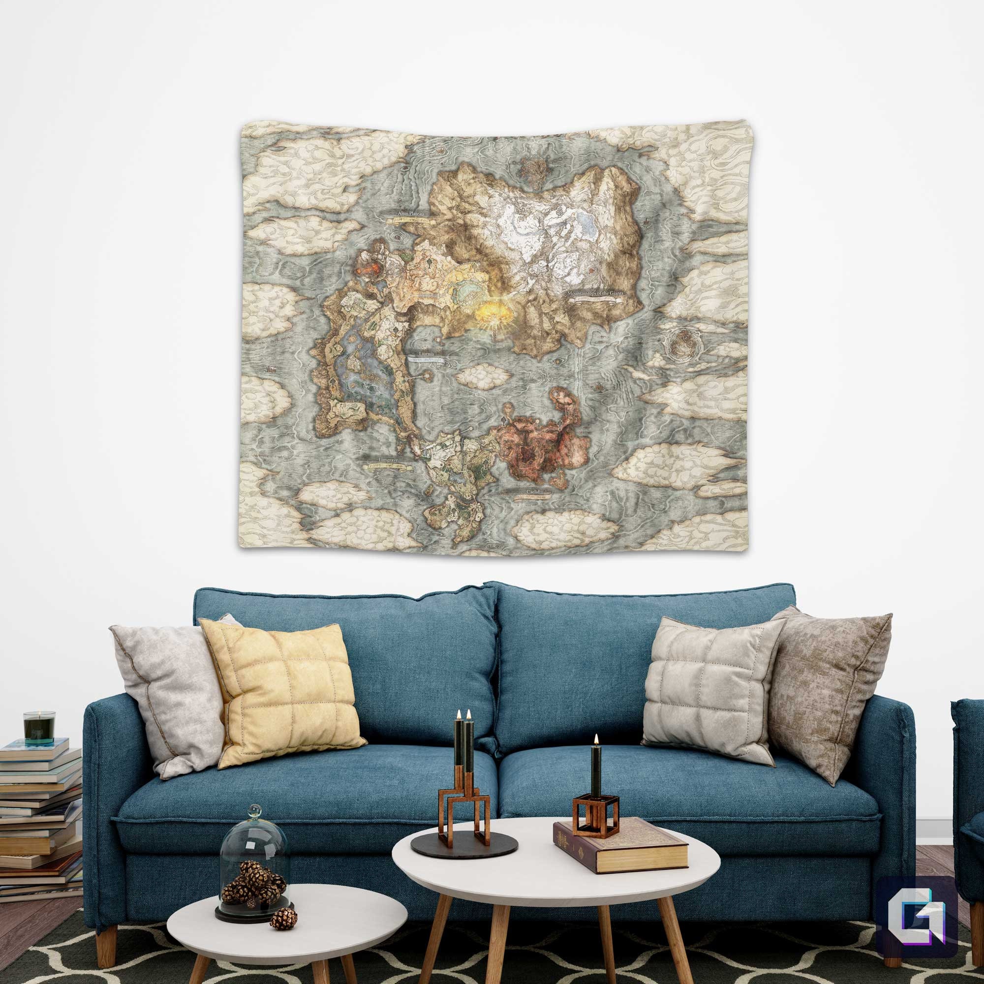 Elden Ring Lands Between Map Tapestryhigh-quality Elden Ring - Etsy