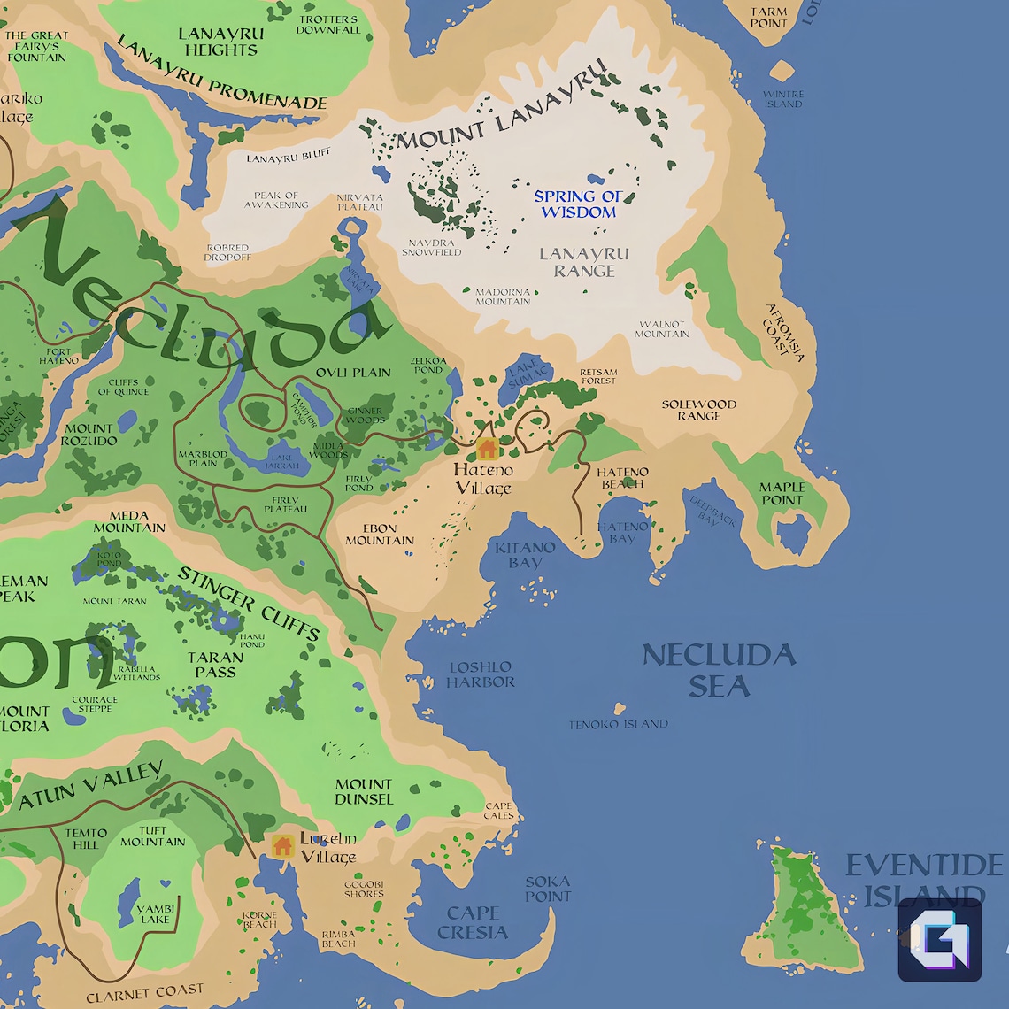 Legend of Zelda Map Poster, Tears of the Kingdom Map, Breath of the ...