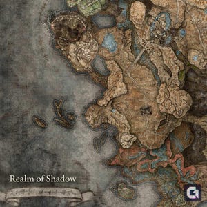Elden Ring Realm of Shadow Map Poster - Shadow of the Erdtree - DLC Map ...