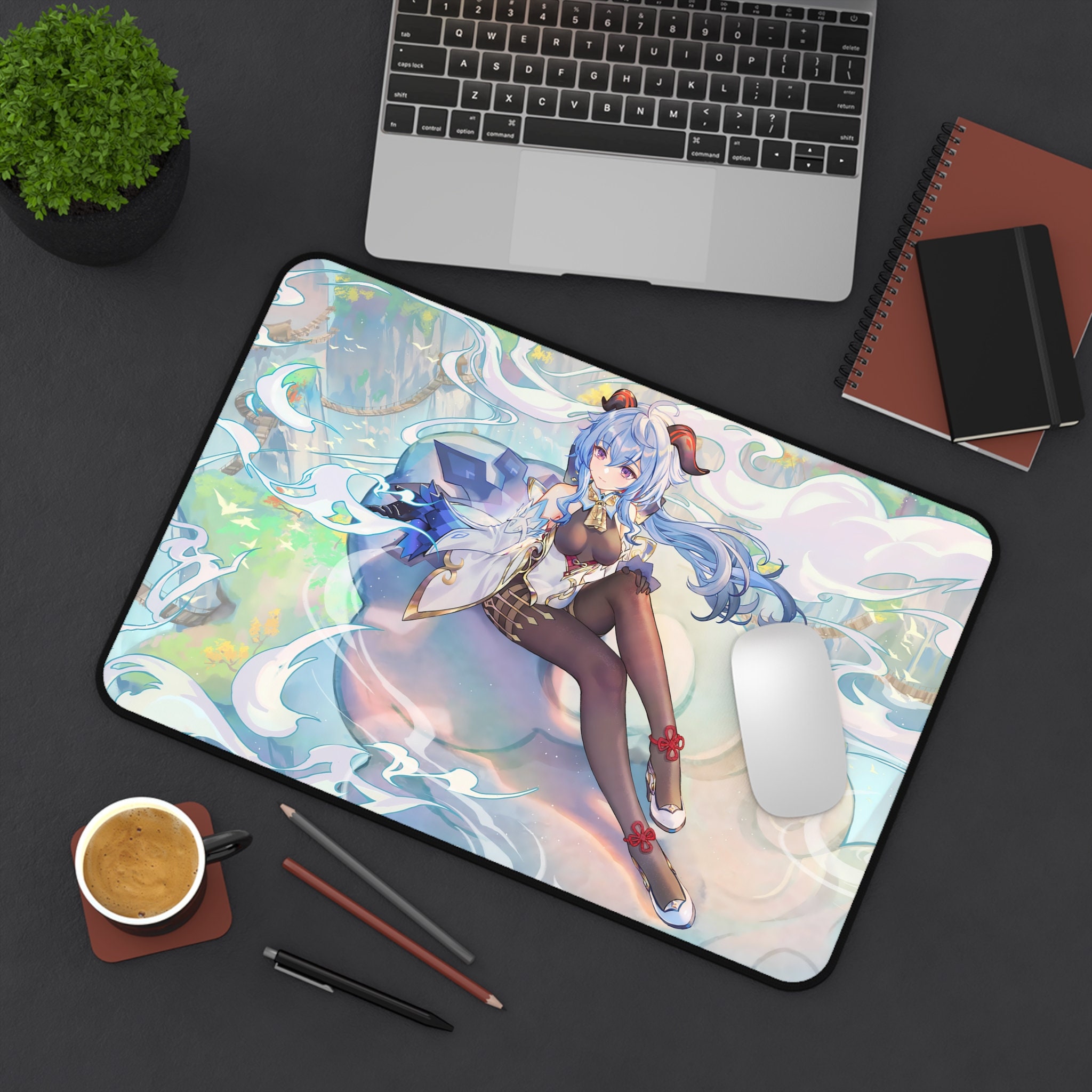 Genshin Impact Ganyu Desk Mat, High-quality Long Mouse Pad, Character ...