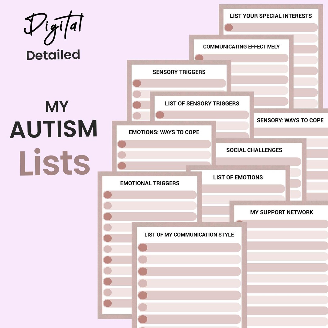 Autism Care Binder, Autism Planner Printable, Autism Planner Adult ...