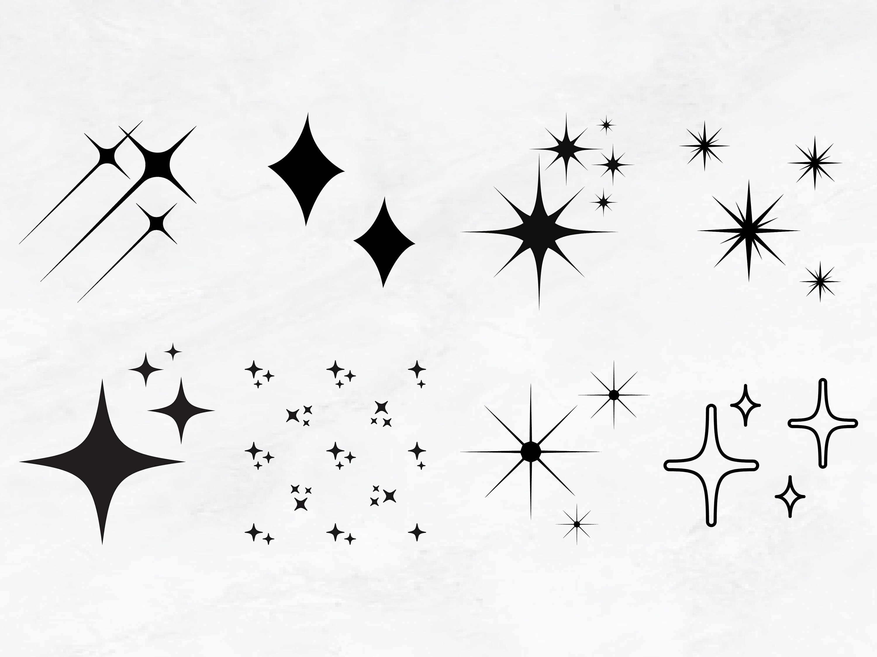 Sparkle Svg, Sparkle Cut File, Sparkle Clipart, Bright Stars, Sparkle Svg Bundle, Stars Sparkle ...