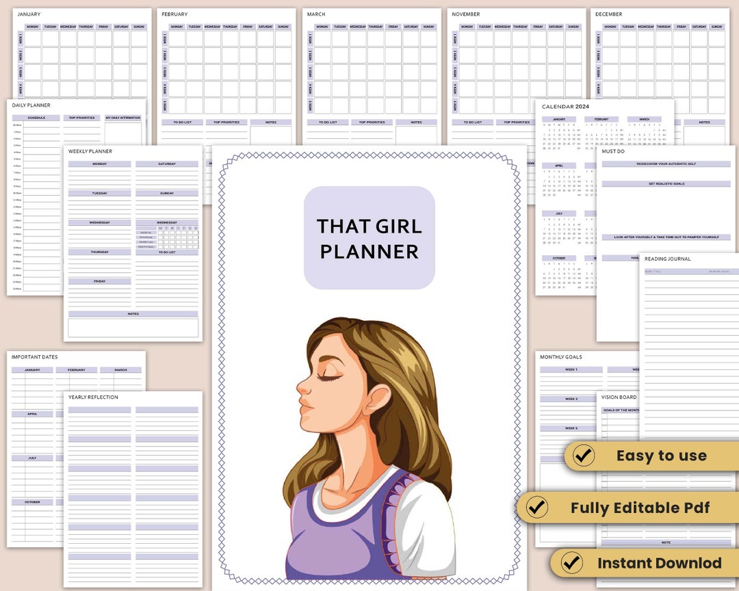 2024 Girl Boss Planner, Girl Boss Digital Planner, Girl Boss Planner ...