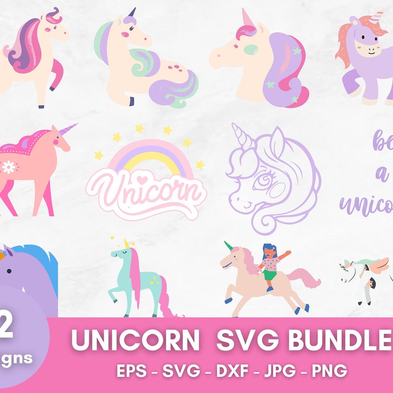 Unicorn Rainbow Svg - Etsy