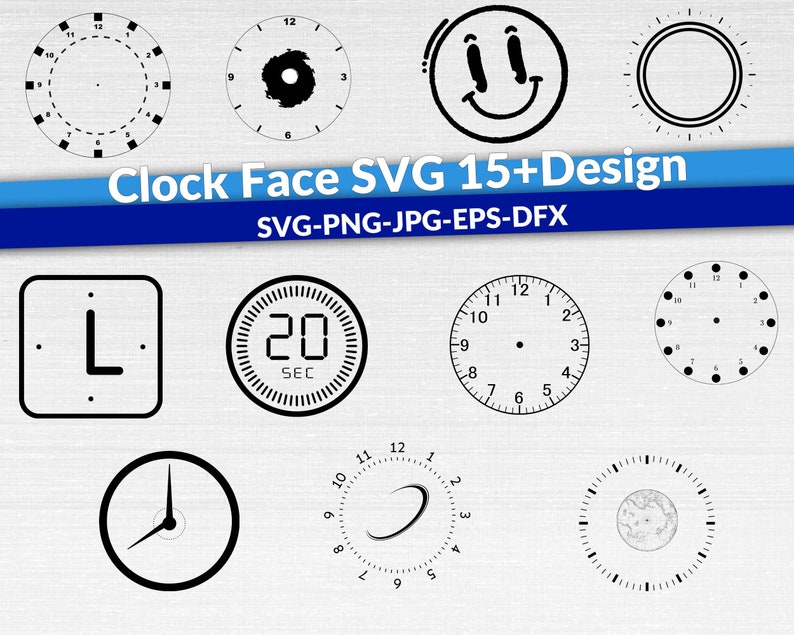 Timeless Clock Face SVG Bundle, Clock Face SVG Bundle, Clock Svg, Clock ...