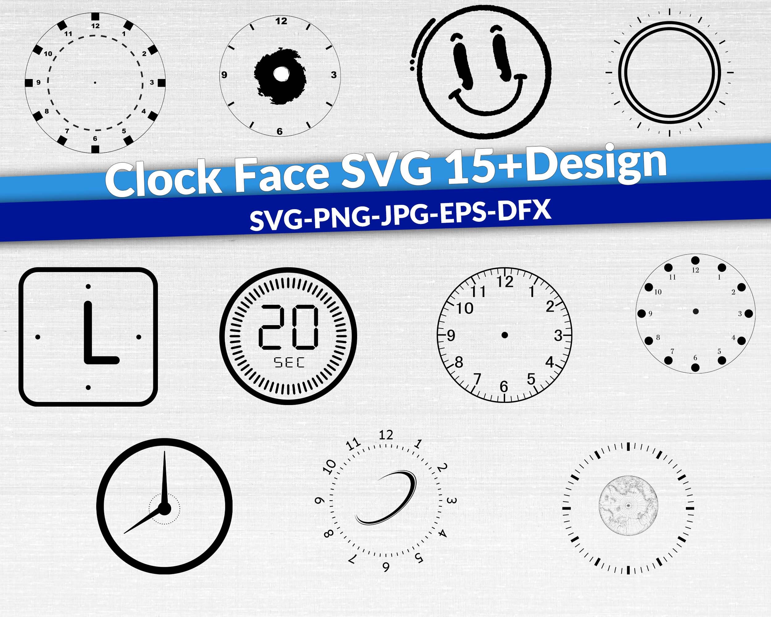 Timeless Clock Face SVG Bundle, Clock Face SVG Bundle, Clock Svg, Clock ...